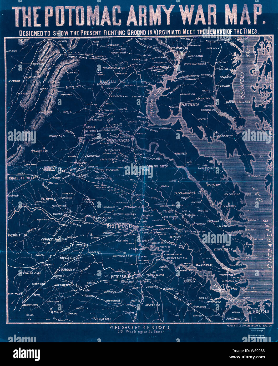 Civil War Maps 1792 The Potomac army war map Designed to show the ...