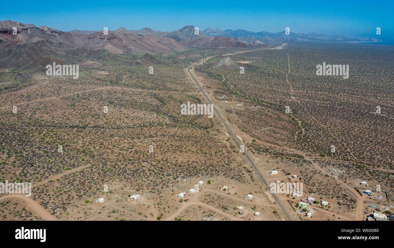 Aerial view of the community of Punta Chueca where the population of ...