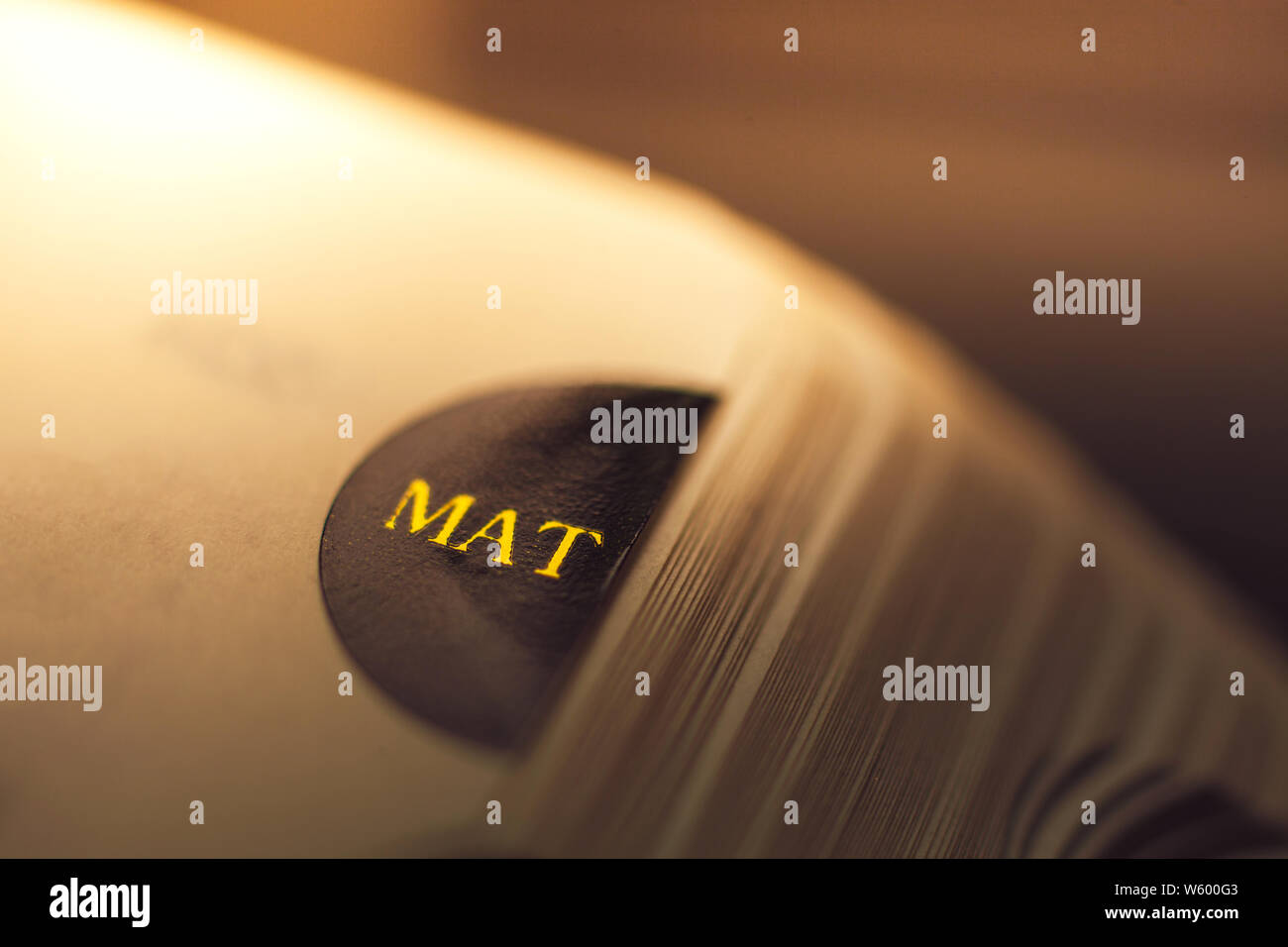 The book of Matthew Stock Photo - Alamy