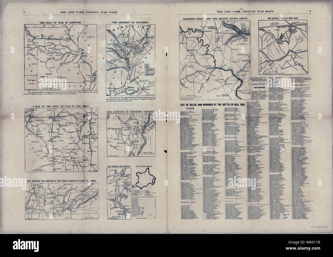 Civil War Maps 1809 The Tribune war maps 02 Rebuild and Repair Stock ...