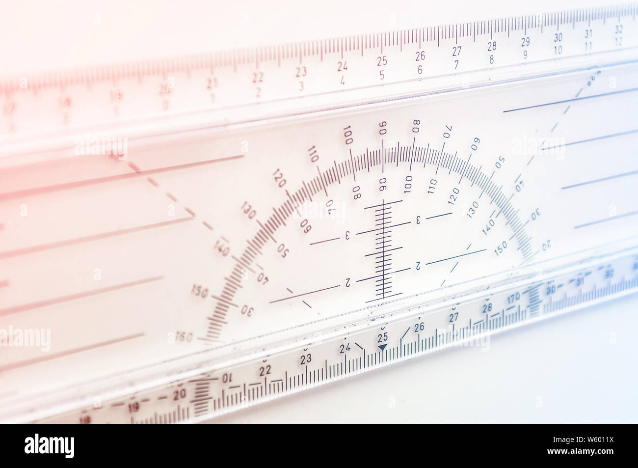 Planning, measuring, drawing, project concept drawing board closeup ...