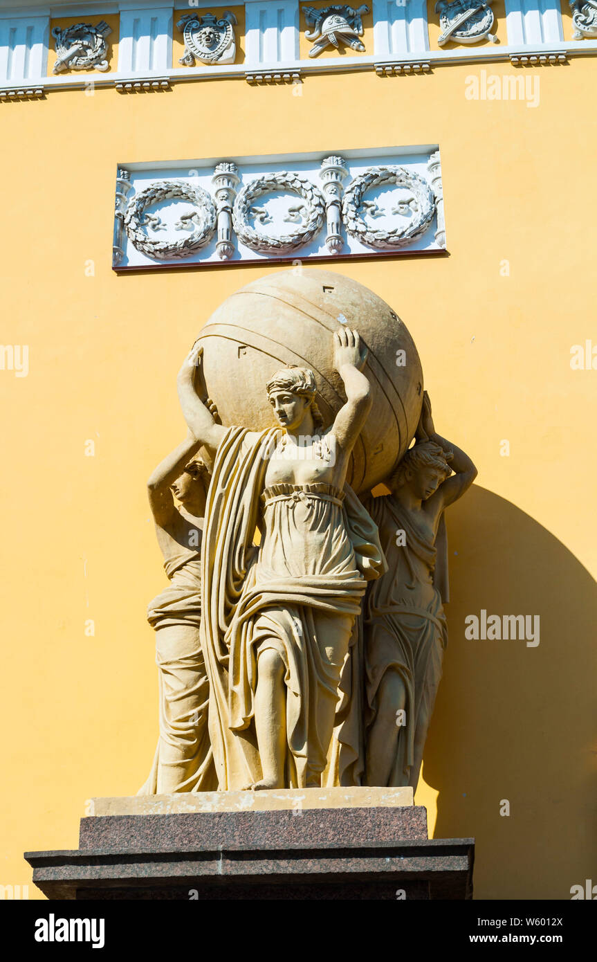 St Petersburg Russia - April 5, 2019. Building of Main Admiralty built ...
