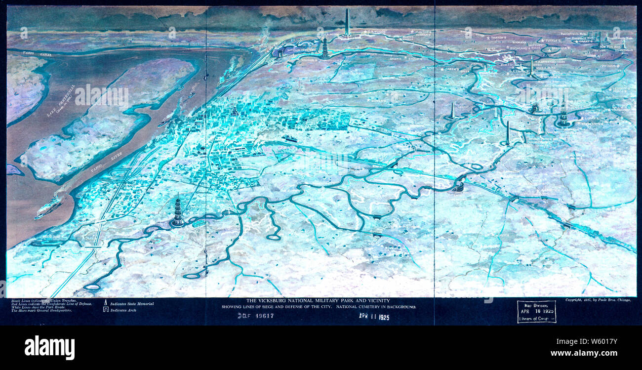 Civil War Maps 1815 The Vicksburg National Military Park and vicinity ...