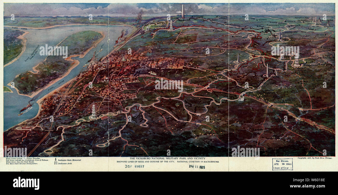Civil War Maps 1815 The Vicksburg National Military Park and vicinity ...