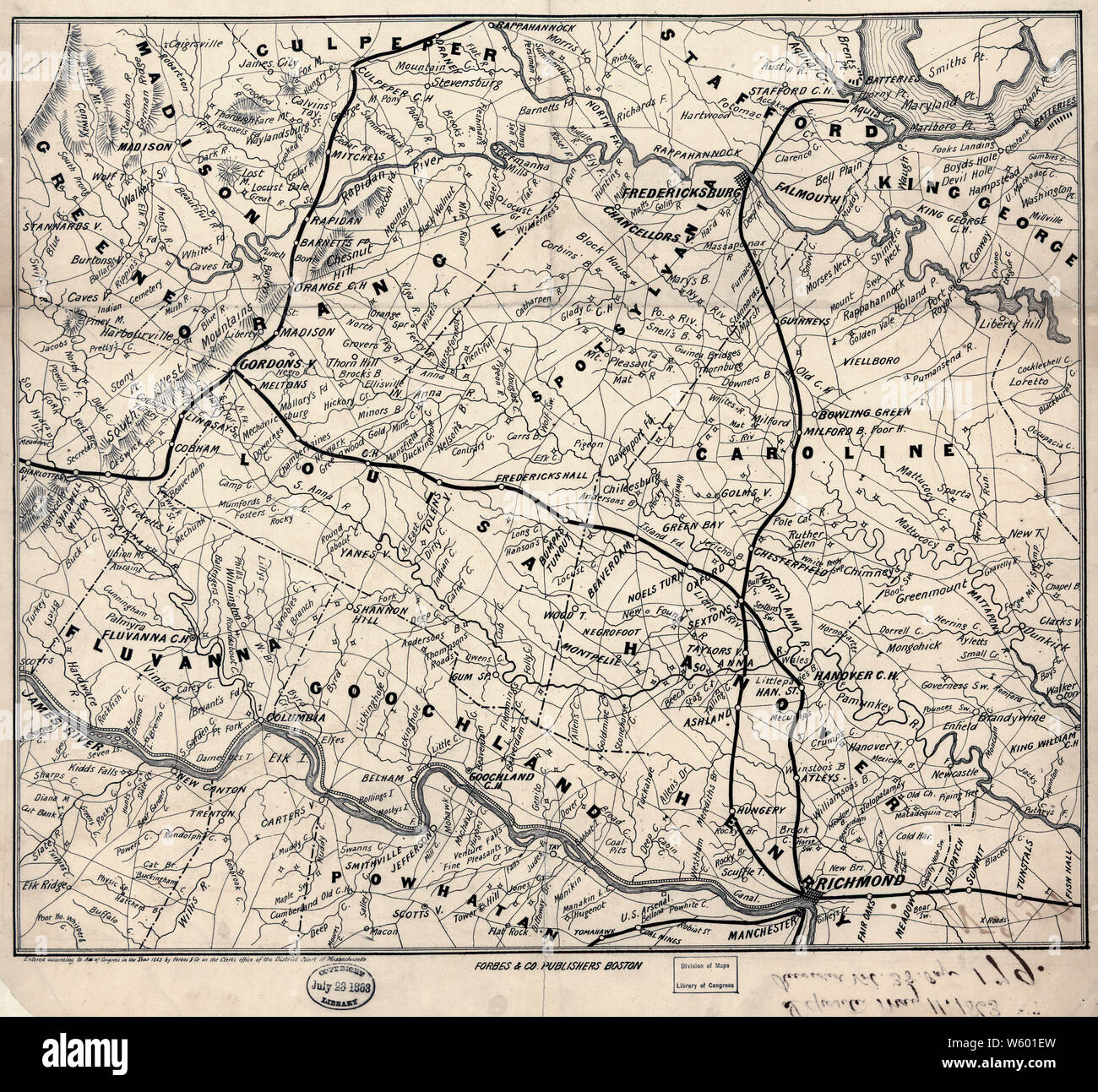Civil War Maps 1825 Theatre of the war! A complete map of the battle ...