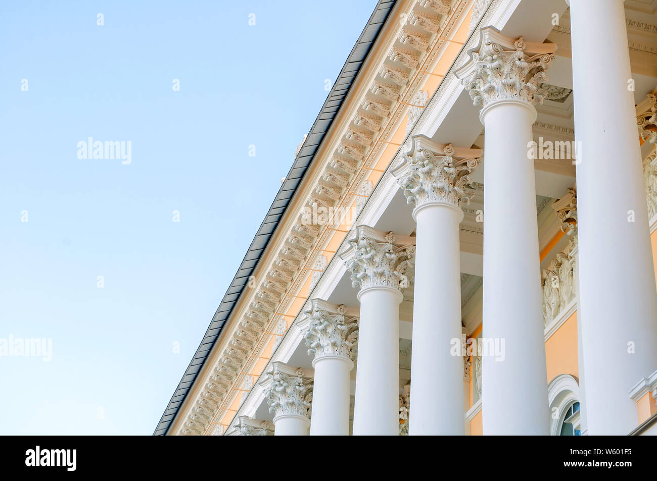 St Petersburg, Russia-October 3, 2016. Windows of Northern facade of ...