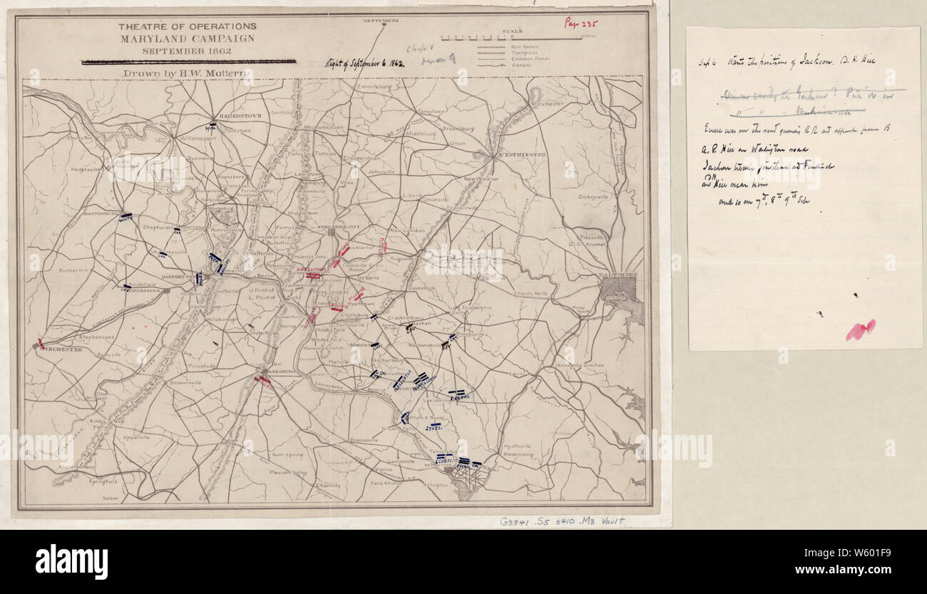 Civil War Maps 1823 Theatre of operations Maryland Campaign September ...