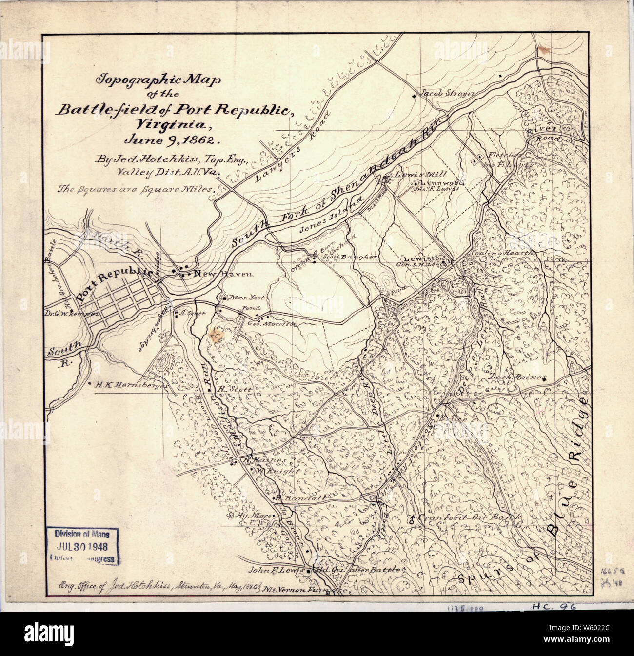 Civil War Maps 1832 Topographic map of the battle-field of Port ...