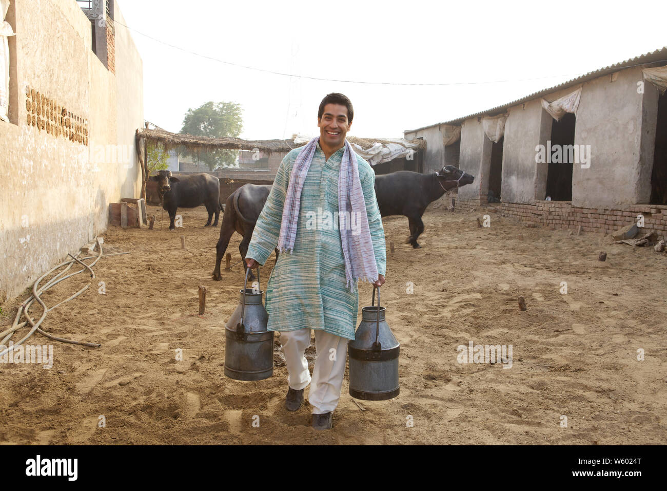 Indian milkman hi-res stock photography and images - Alamy