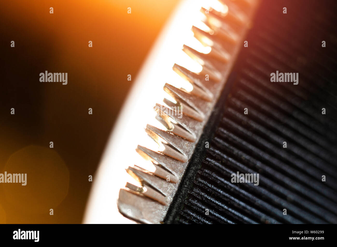 Electric hair clipper blade close up Stock Photo - Alamy