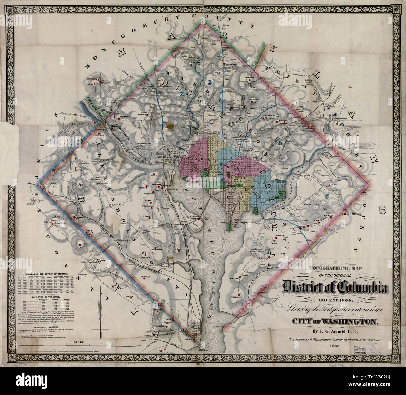 Civil War Maps 1841 Topographical map of the original District of ...