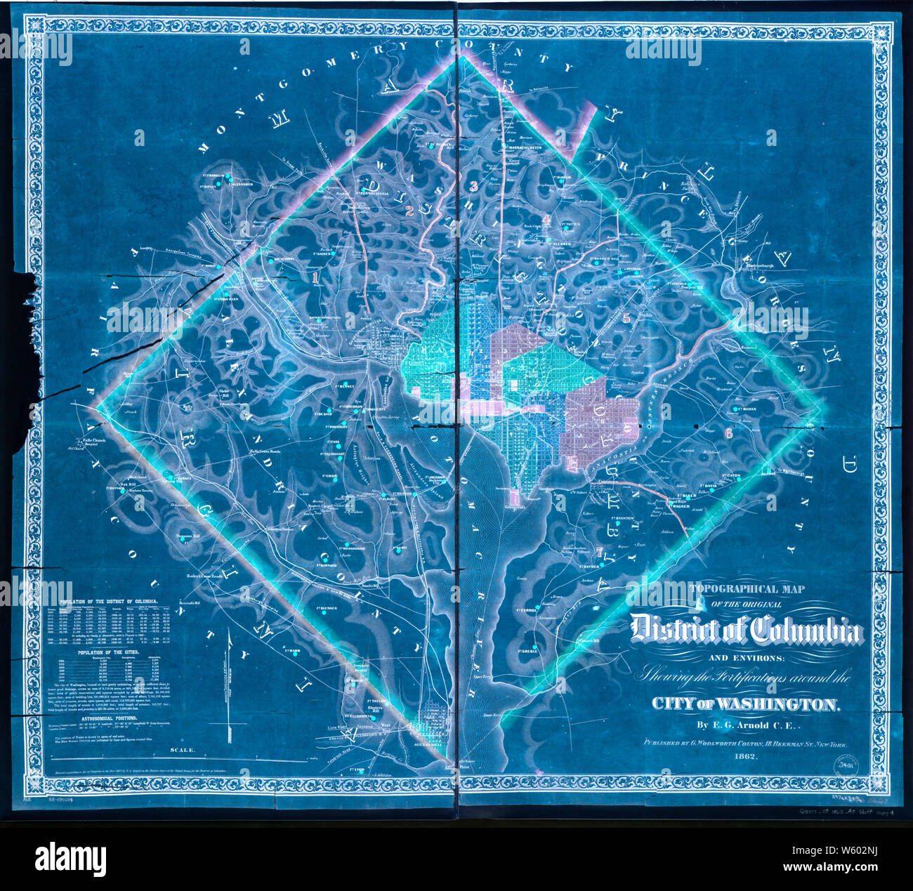 Civil War Maps 1841 Topographical map of the original District of ...