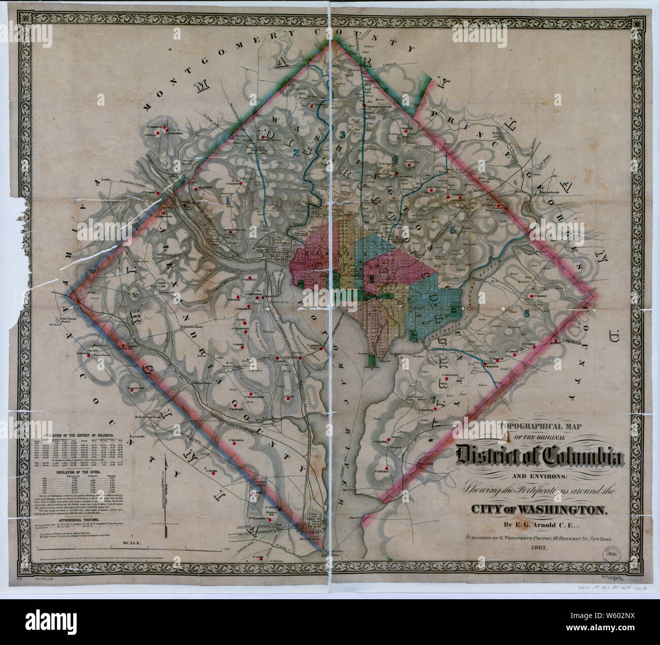 Civil War Maps 1841 Topographical map of the original District of ...