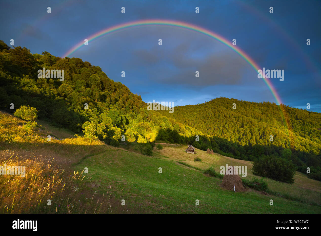 Romania landscape scenic rainbow hi-res stock photography and images ...