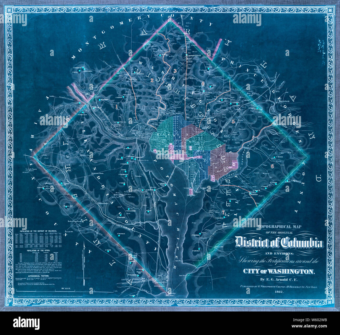 Civil War Maps 1841 Topographical map of the original District of ...