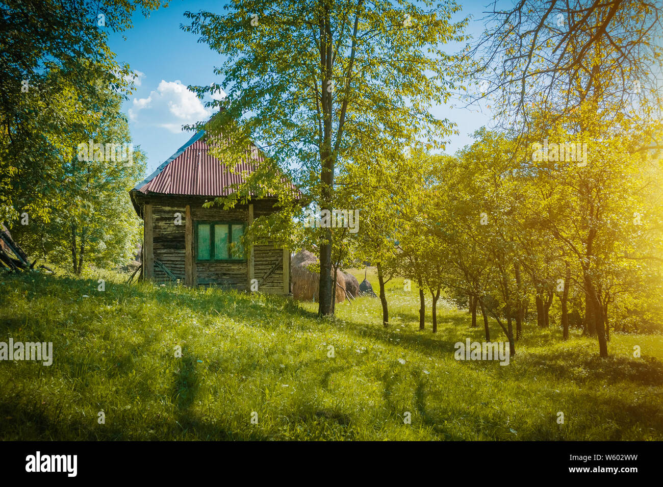 Small traditional house in beautiful quiet rural area Stock Photo - Alamy