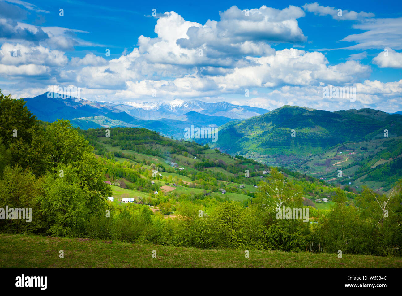 Beautiful simple landscape in rural Romania Stock Photo - Alamy