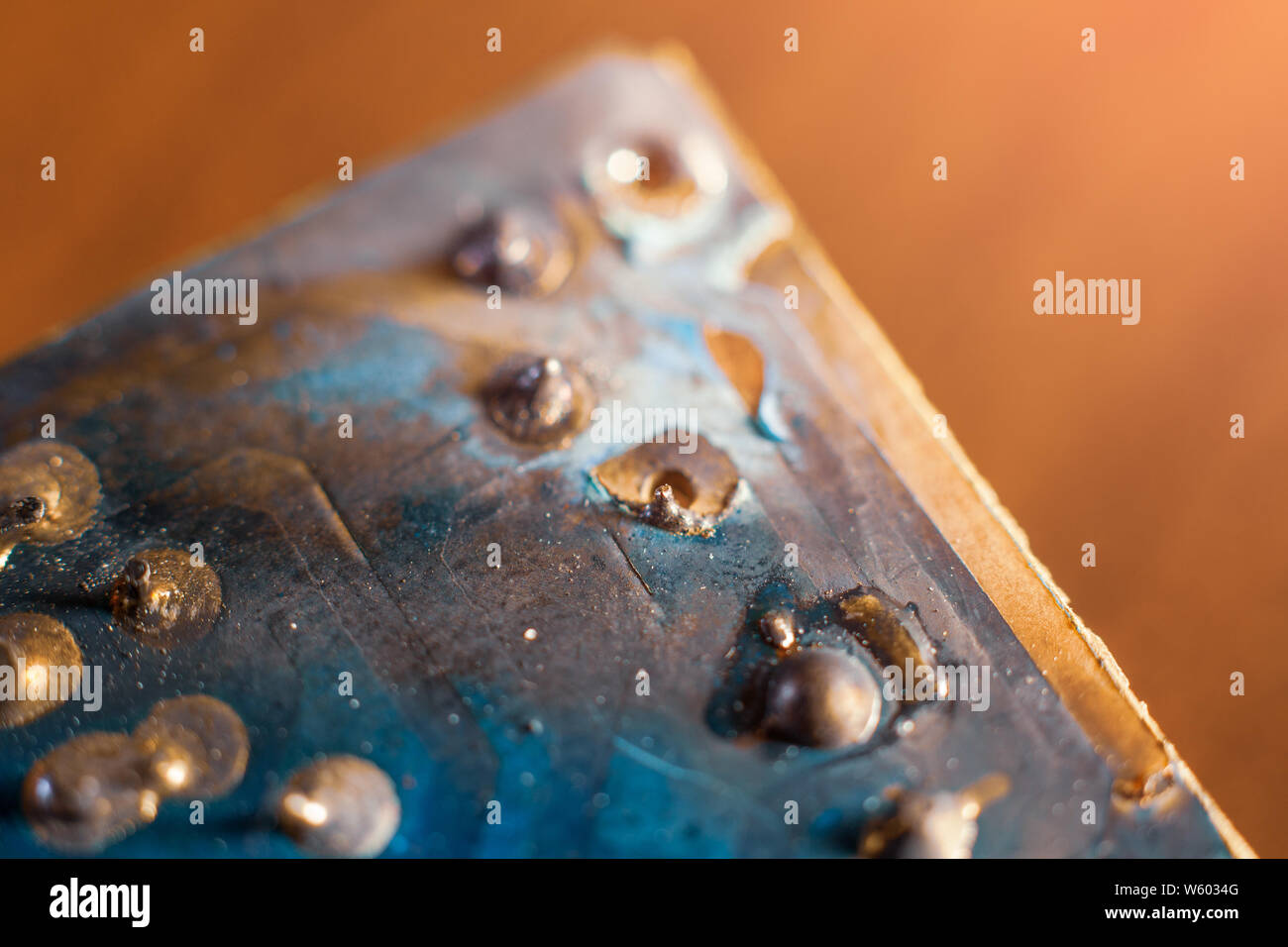 Electric circuit damaged due to bad soldering Stock Photo - Alamy