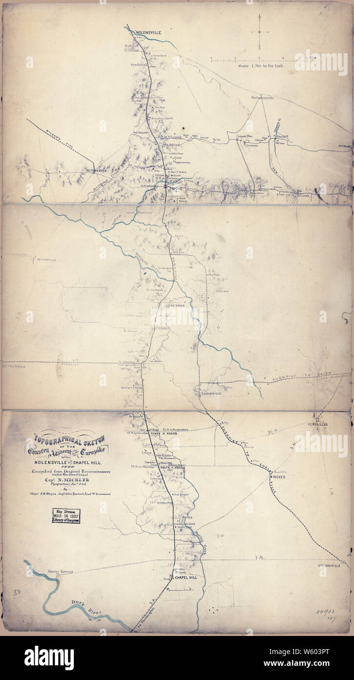 Civil War Maps 1857 Topographical sketch of the country adjacent to the ...