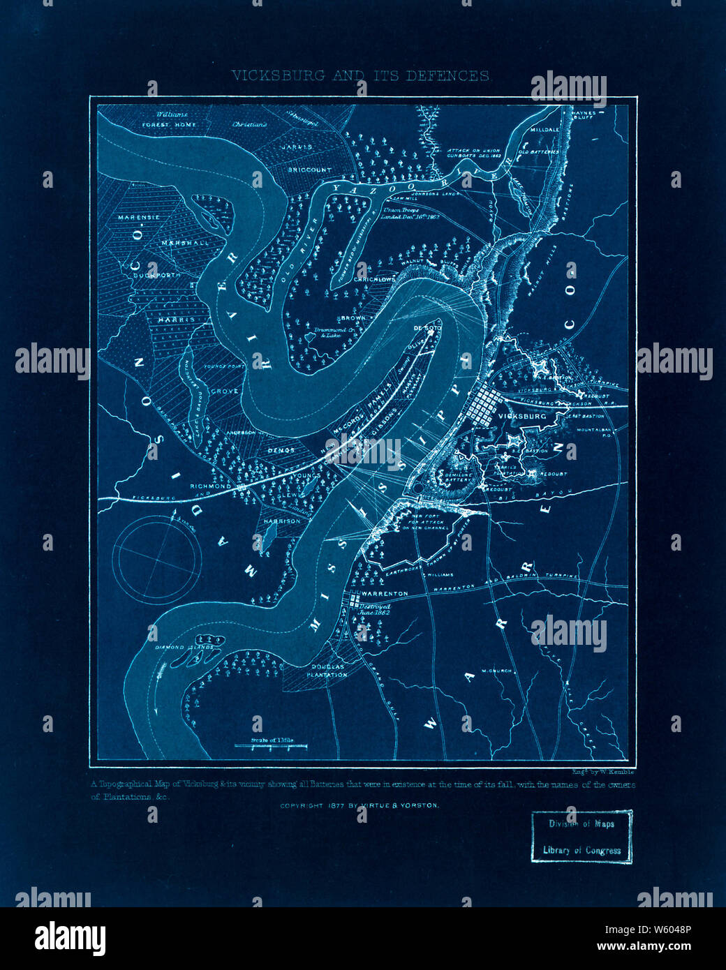 Civil War Maps 1885 Vicksburg and its defences Inverted Rebuild and ...