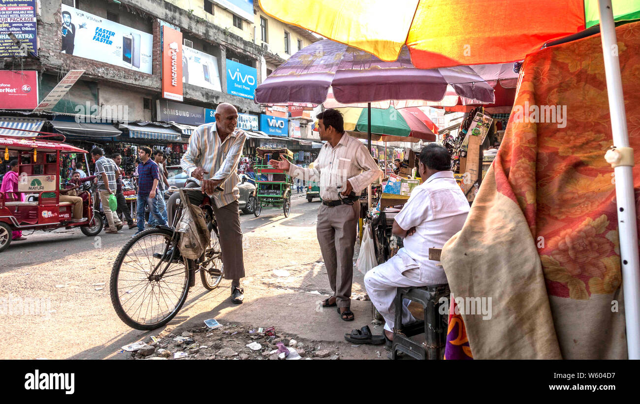 New delhi main bazaar of paharganj hi-res stock photography and images ...