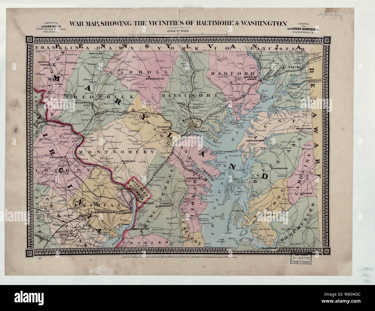 Civil War Maps 1905 War map showing the vicinities of Baltimore ...