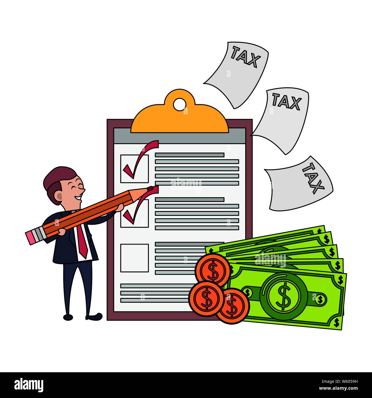state government taxes business cartoon Stock Vector Image & Art - Alamy