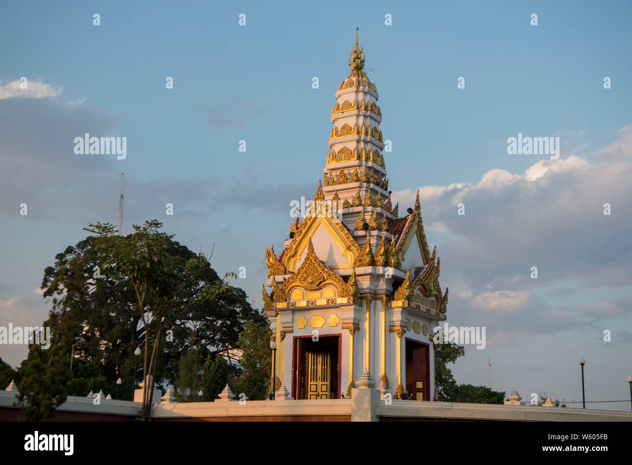 the city pillar shrine in the city of Phitsanulok in the north of ...