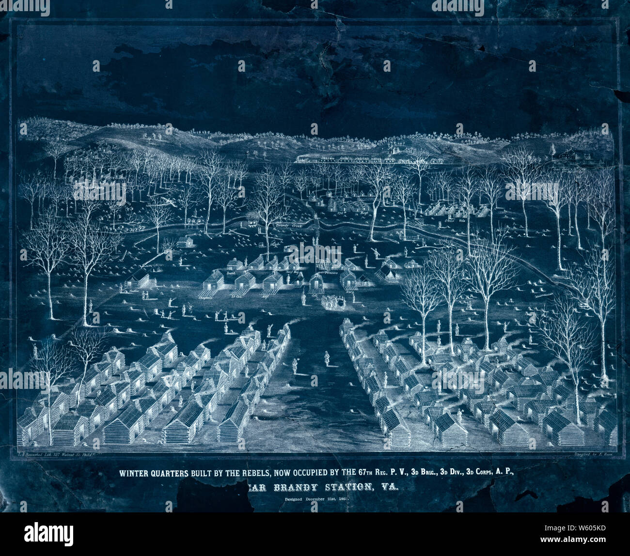 Civil War Maps 1924 Winter quarters built by the rebels now occupied by ...