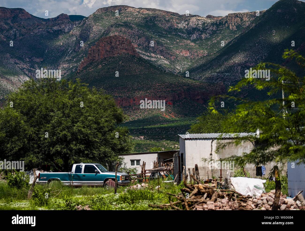 Granados, Sonora, Mexico. Sierra Alta. Sierra Madre Occidental. Pueblo ...