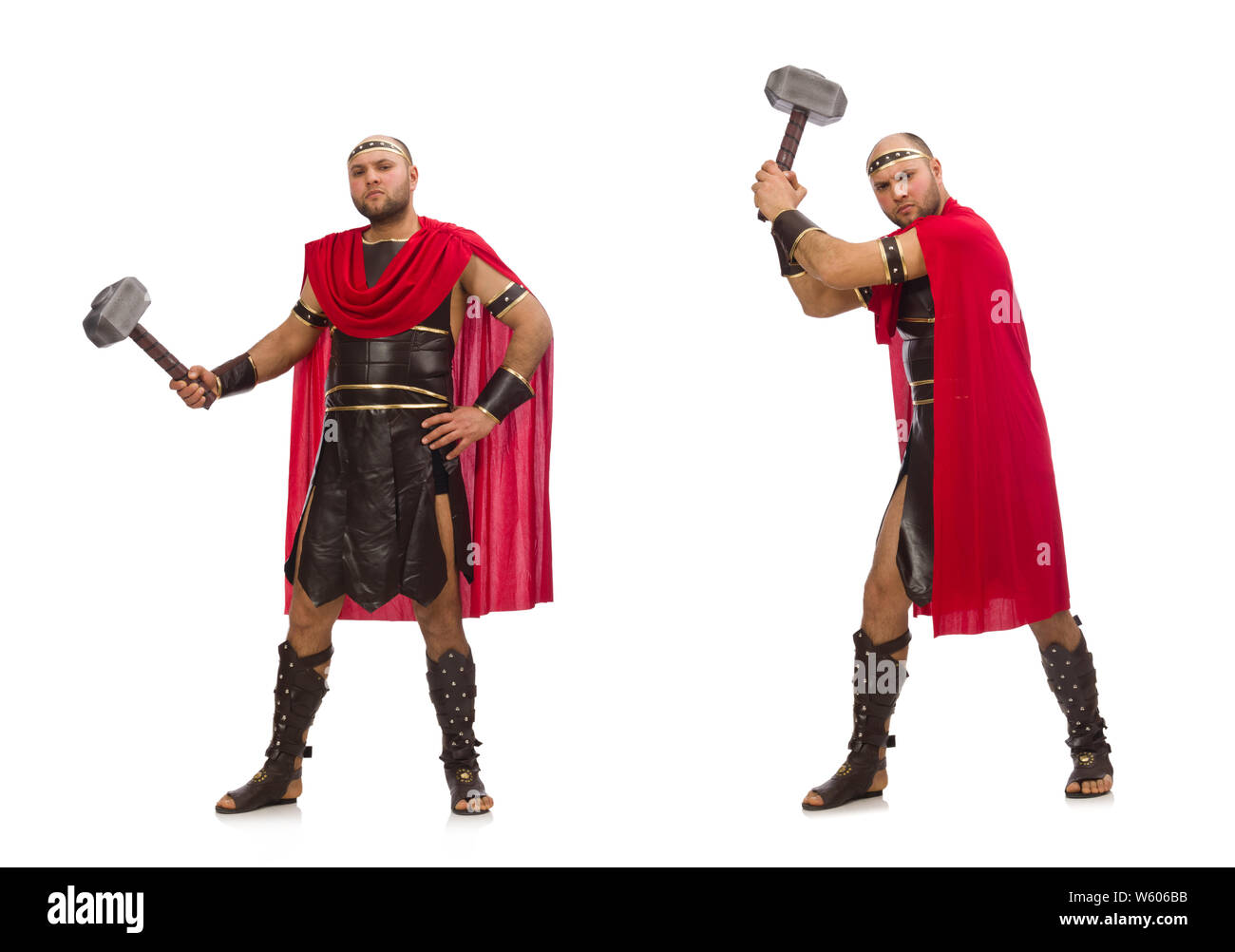 The gladiator isolated on white background Stock Photo - Alamy