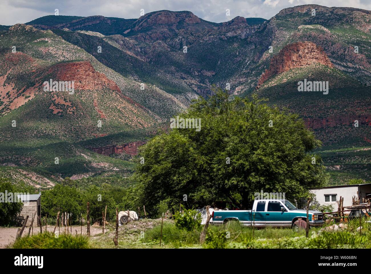 Granados, Sonora, Mexico. Sierra Alta. Sierra Madre Occidental. Pueblo ...