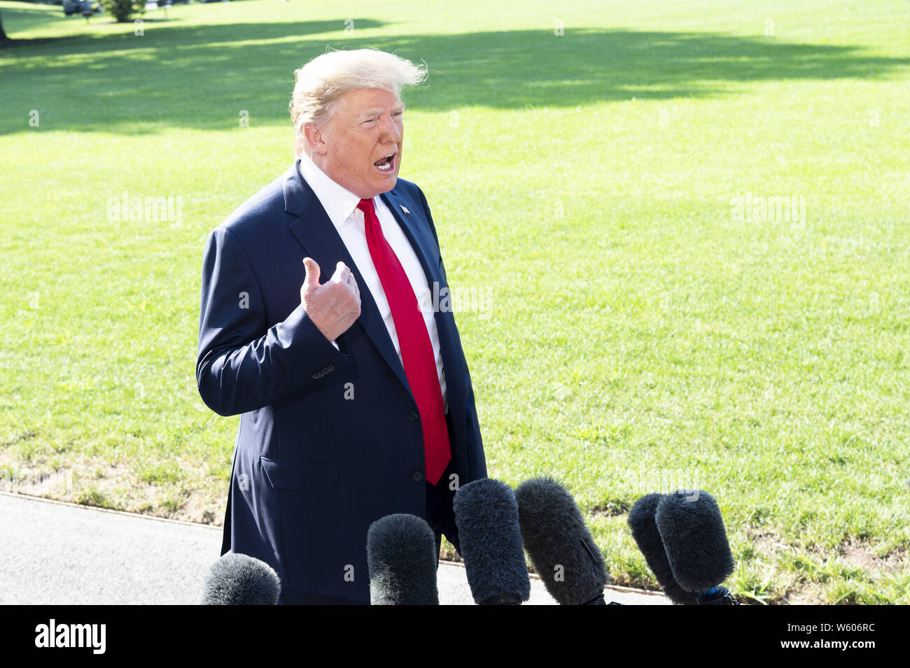 Washington DC, USA. 30th July 2019. President DONALD TRUMP speaking ...