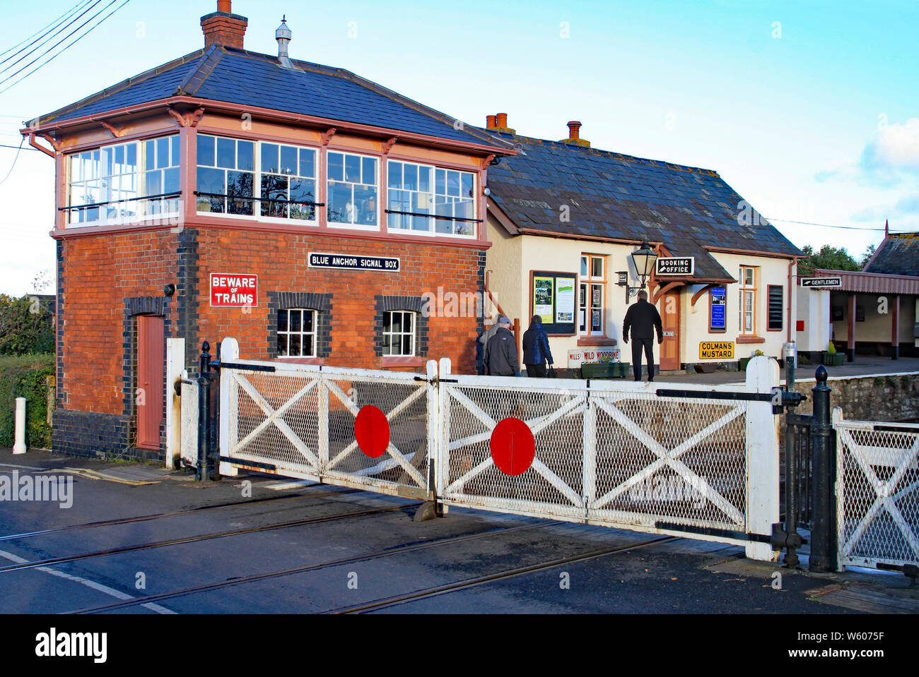 Railway Signal Box At Railway Level Crossing With Gates High Resolution ...