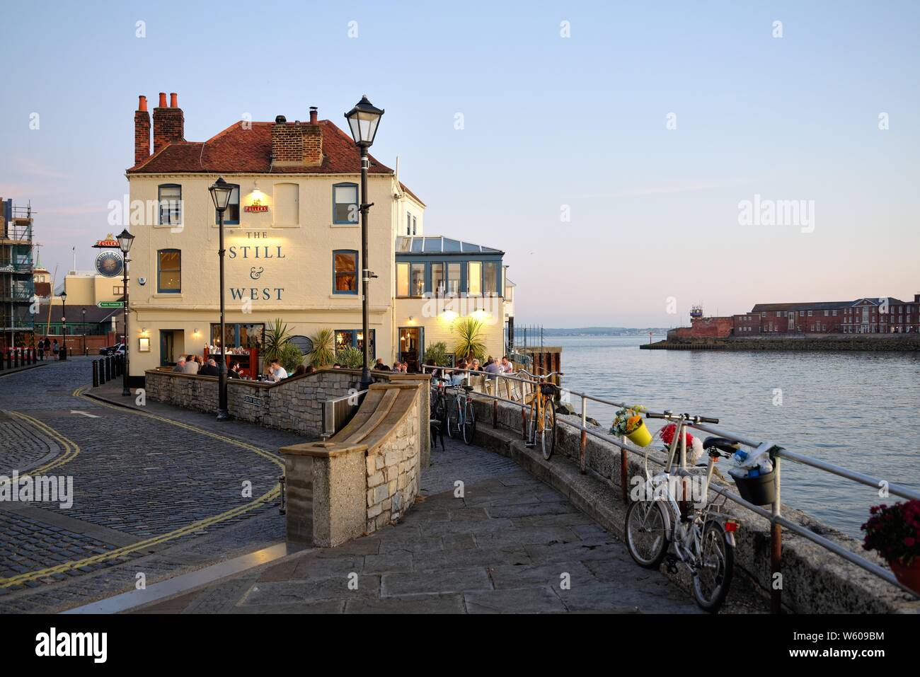 The Still and West pub by the entrance to Portsmouth harbour on a ...