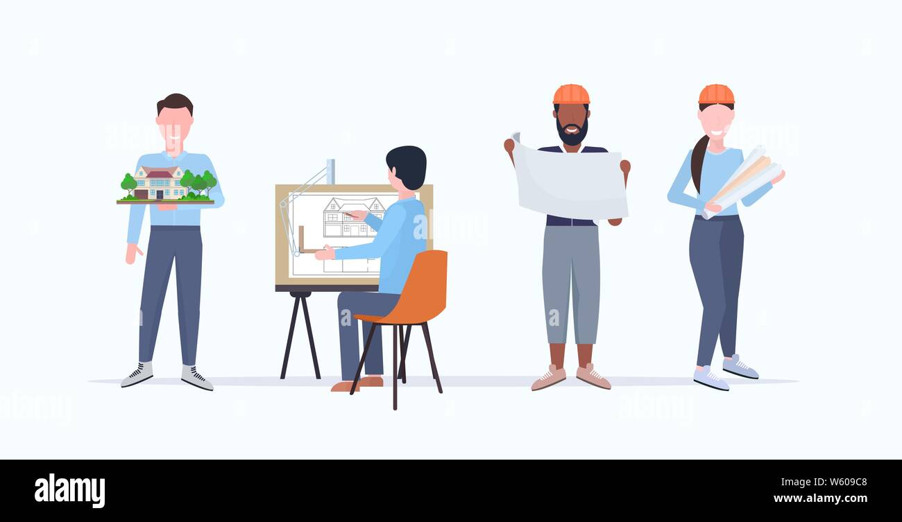 Builders model Stock Vector Images - Alamy