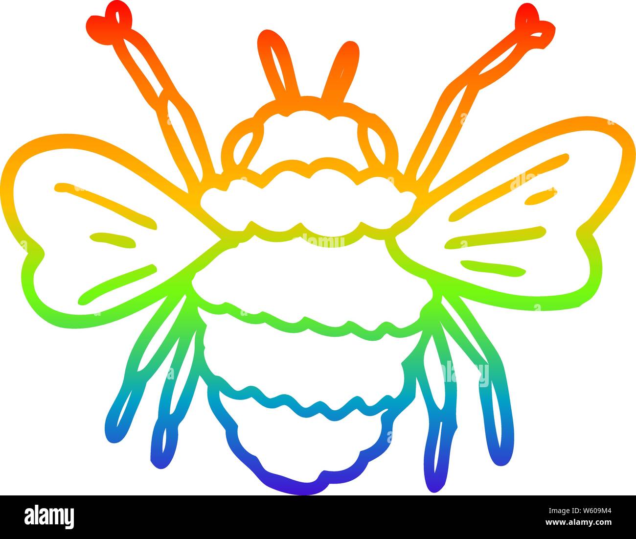 Rainbow bee Stock Vector Images - Alamy
