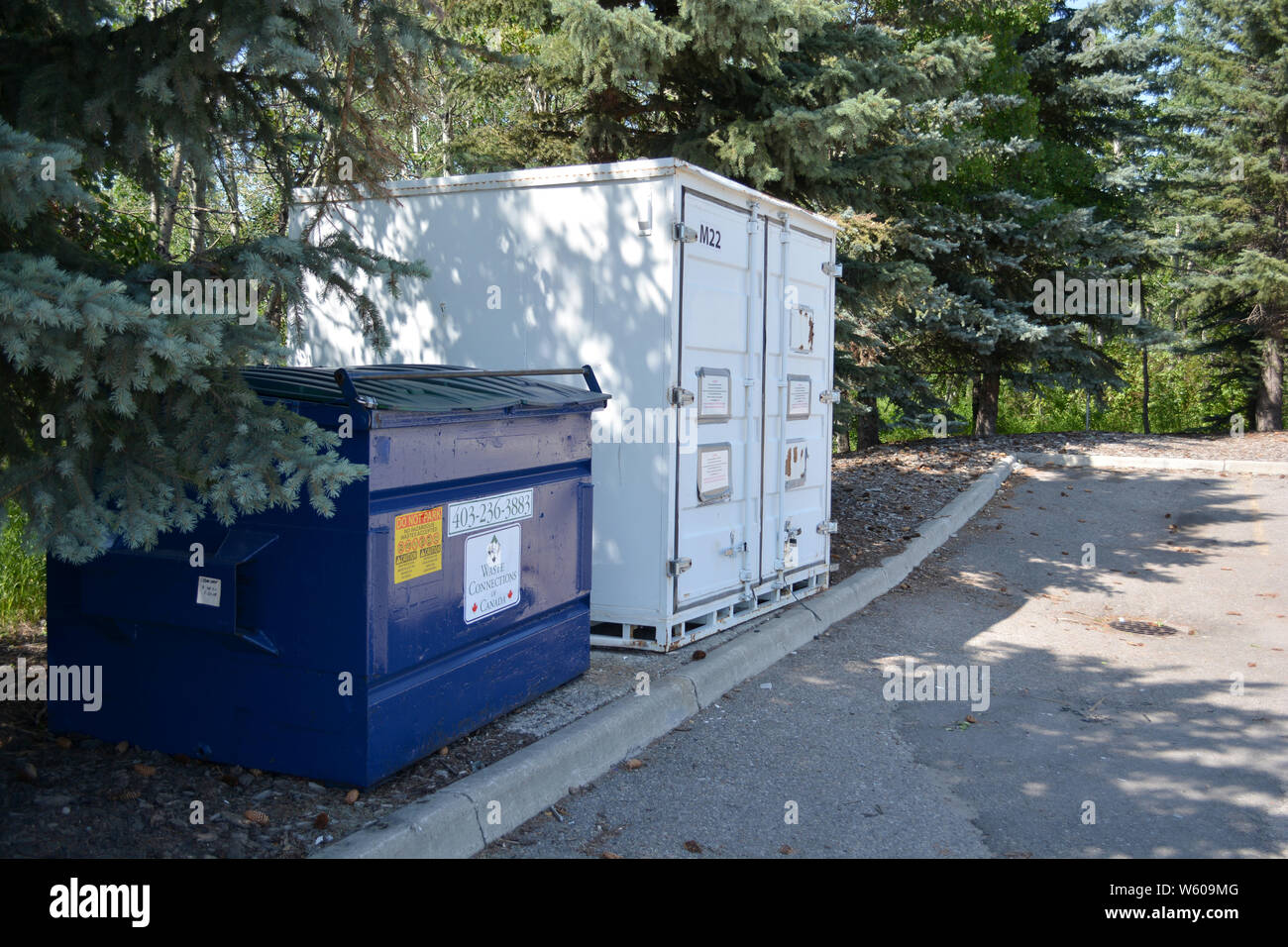 Electronics recycling drop off outdoor container on street Stock Photo ...