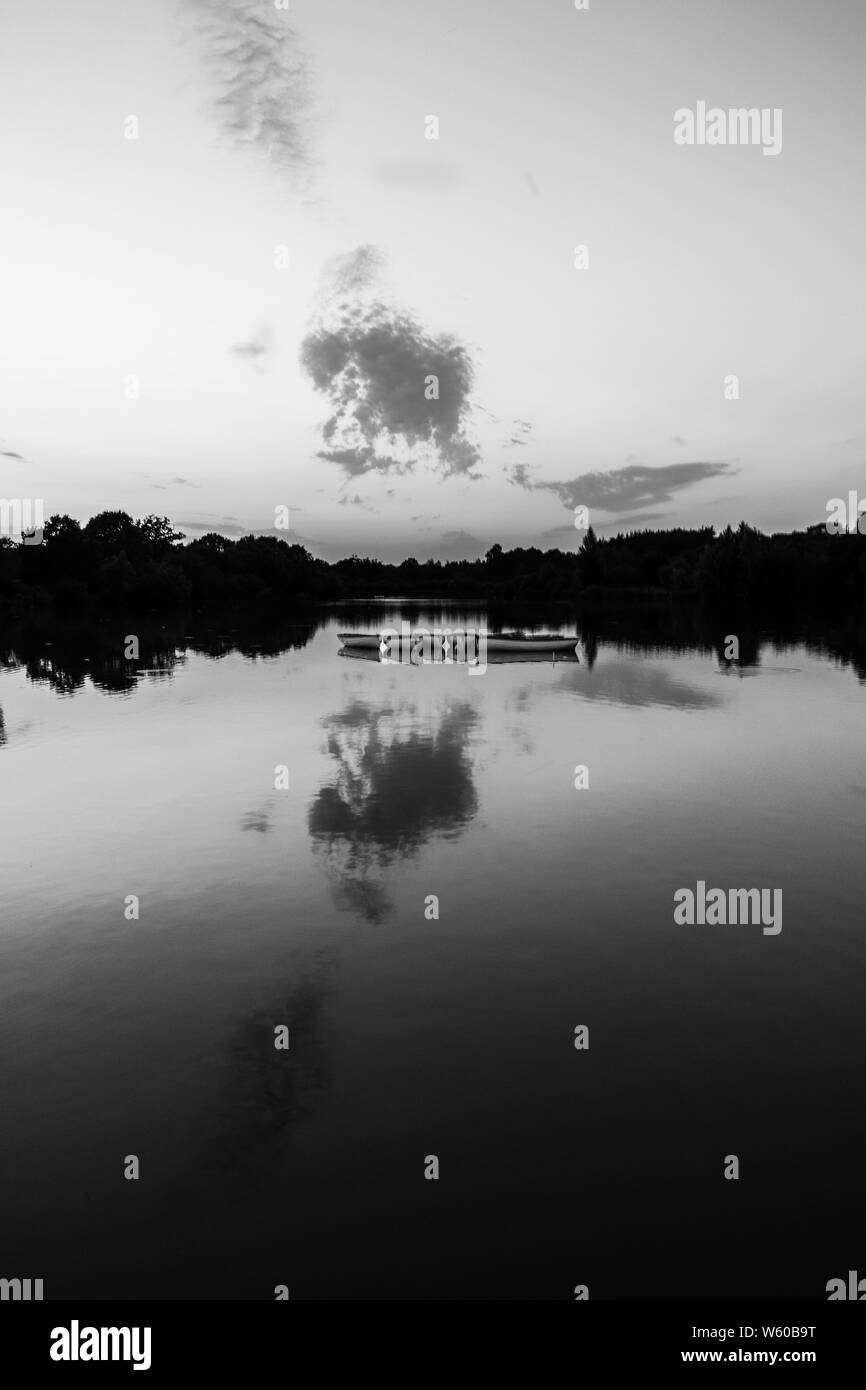 Evening dusk twilight shot Black and White Stock Photos & Images - Alamy