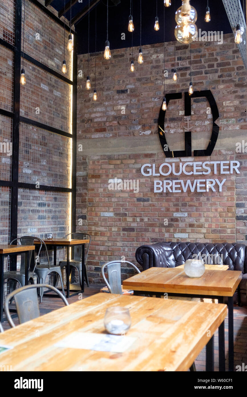 Gloucester Brewery's Bar, The Tank , Gloucester UK Stock Photo - Alamy
