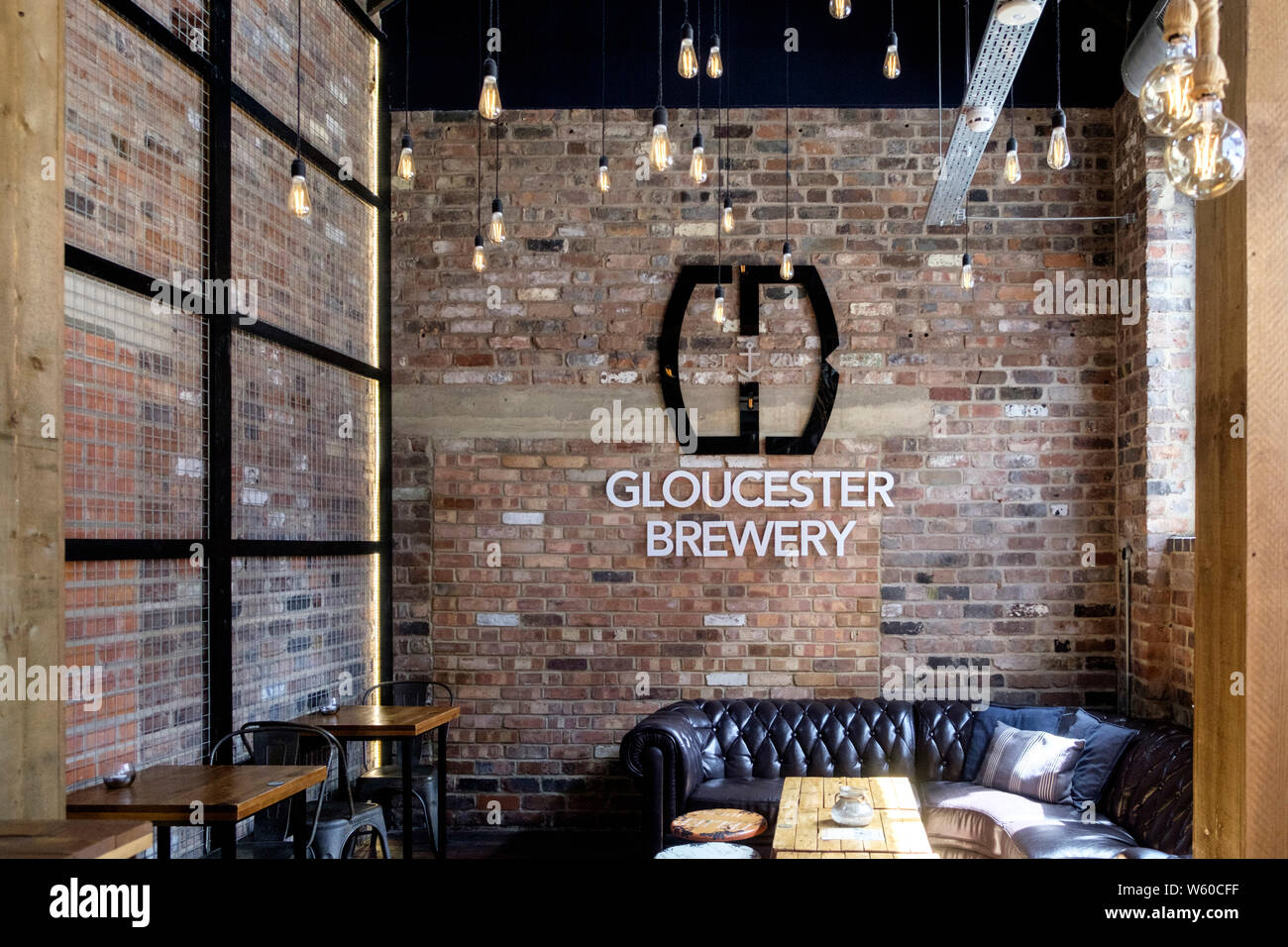 Gloucester Brewery's Bar, The Tank , Gloucester UK Stock Photo - Alamy