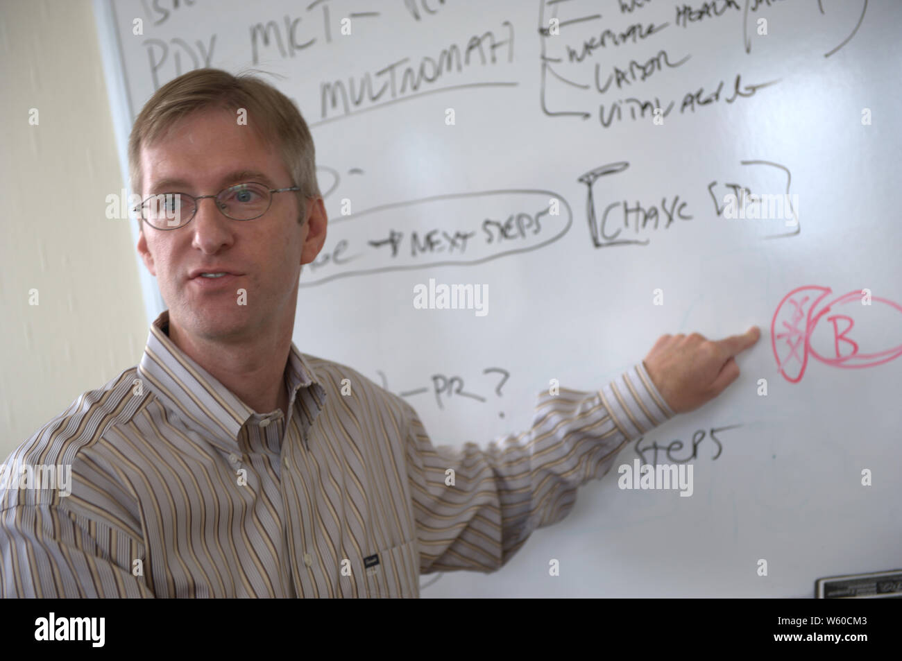 Mayor Ted Wheeler of Portland, Oregon during a meeting in his office ...