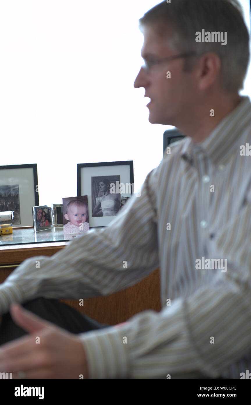 Mayor Ted Wheeler of Portland, Oregon during a meeting in his office ...