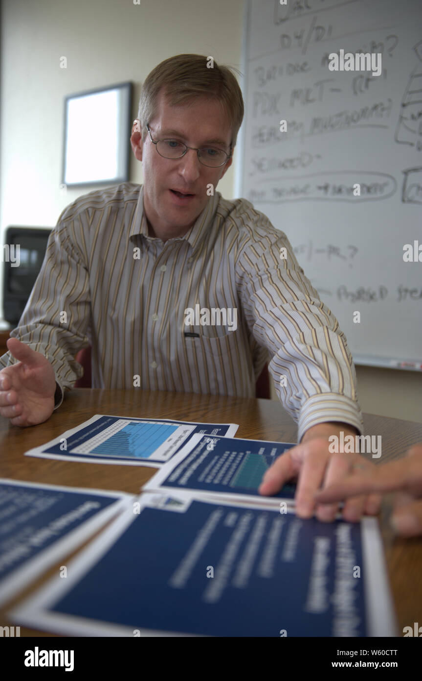 Mayor Ted Wheeler of Portland, Oregon during a meeting in his office ...