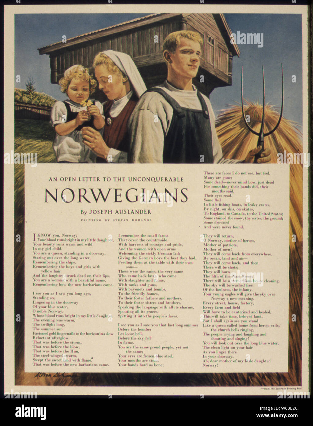AN OPEN LETTER TO THE UNCONQUERABLE NORWEGIANS Stock Photo - Alamy