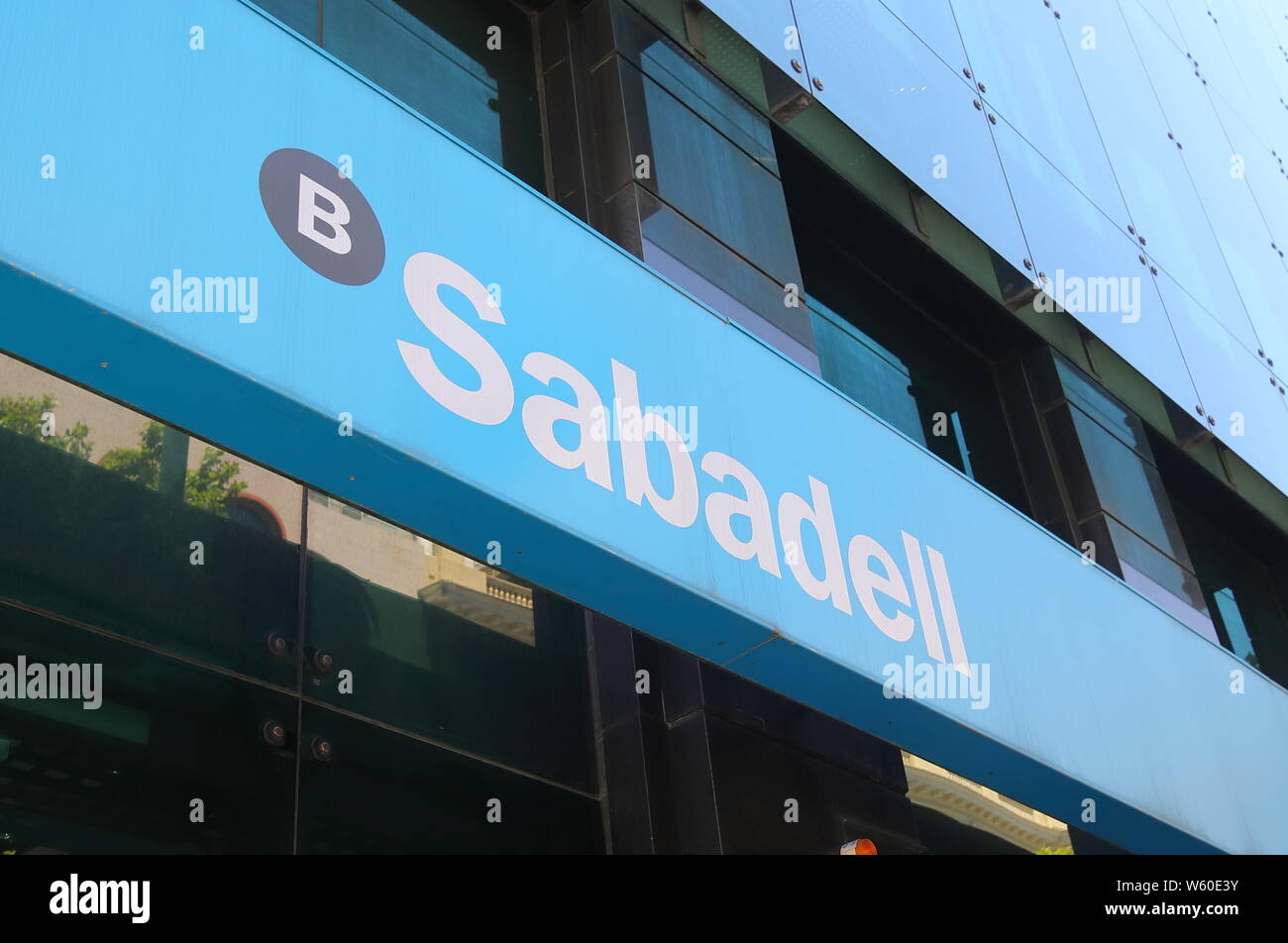 Sabadell bank company logo Spain Stock Photo - Alamy