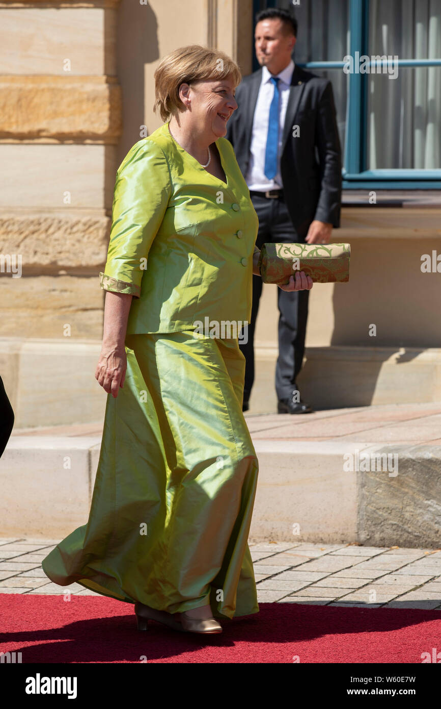 Angela Merkel bei der Eröffnung der Richard-Wagner-Festspiele 2019 mit ...