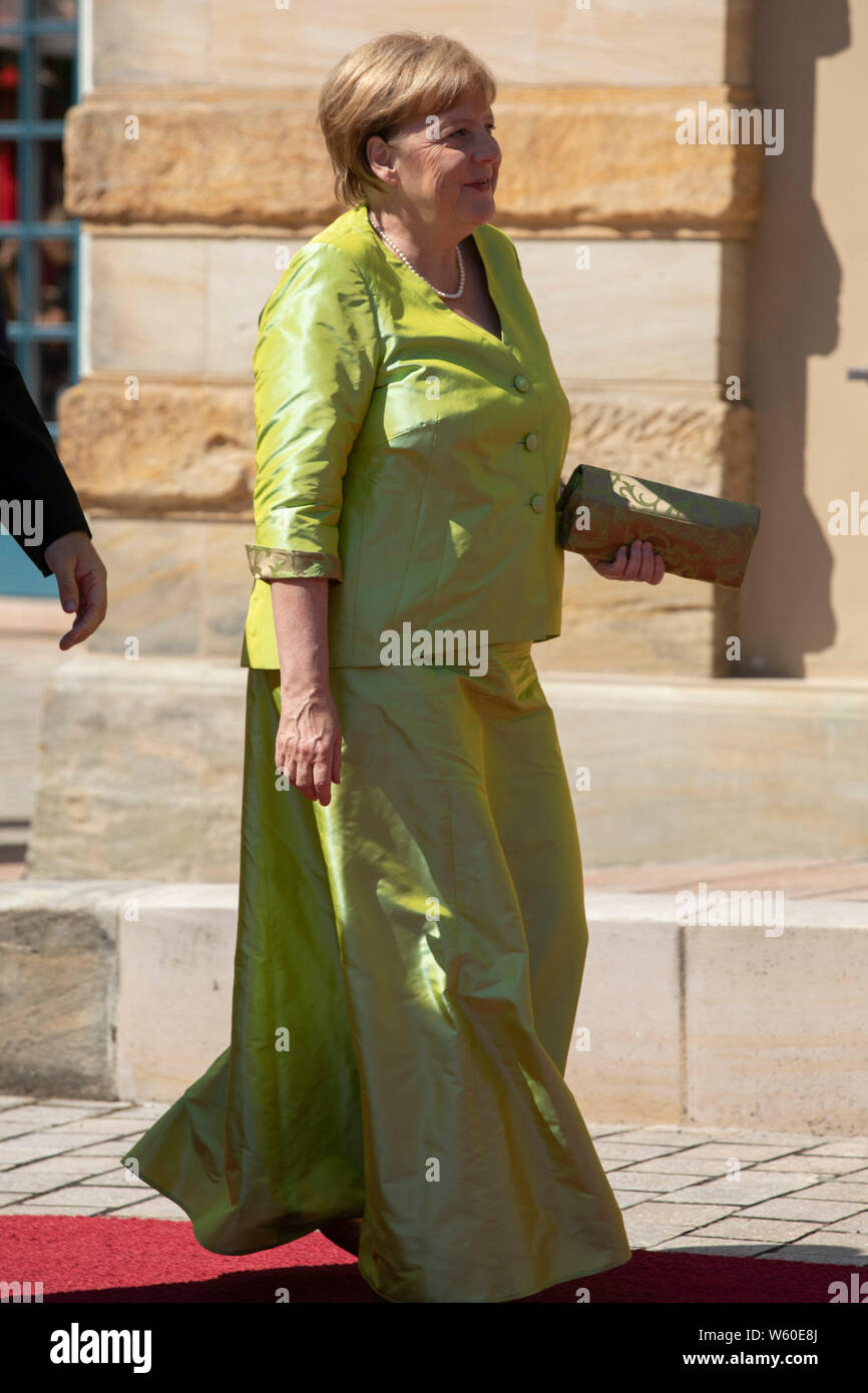 Angela Merkel bei der Eröffnung der Richard-Wagner-Festspiele 2019 mit ...