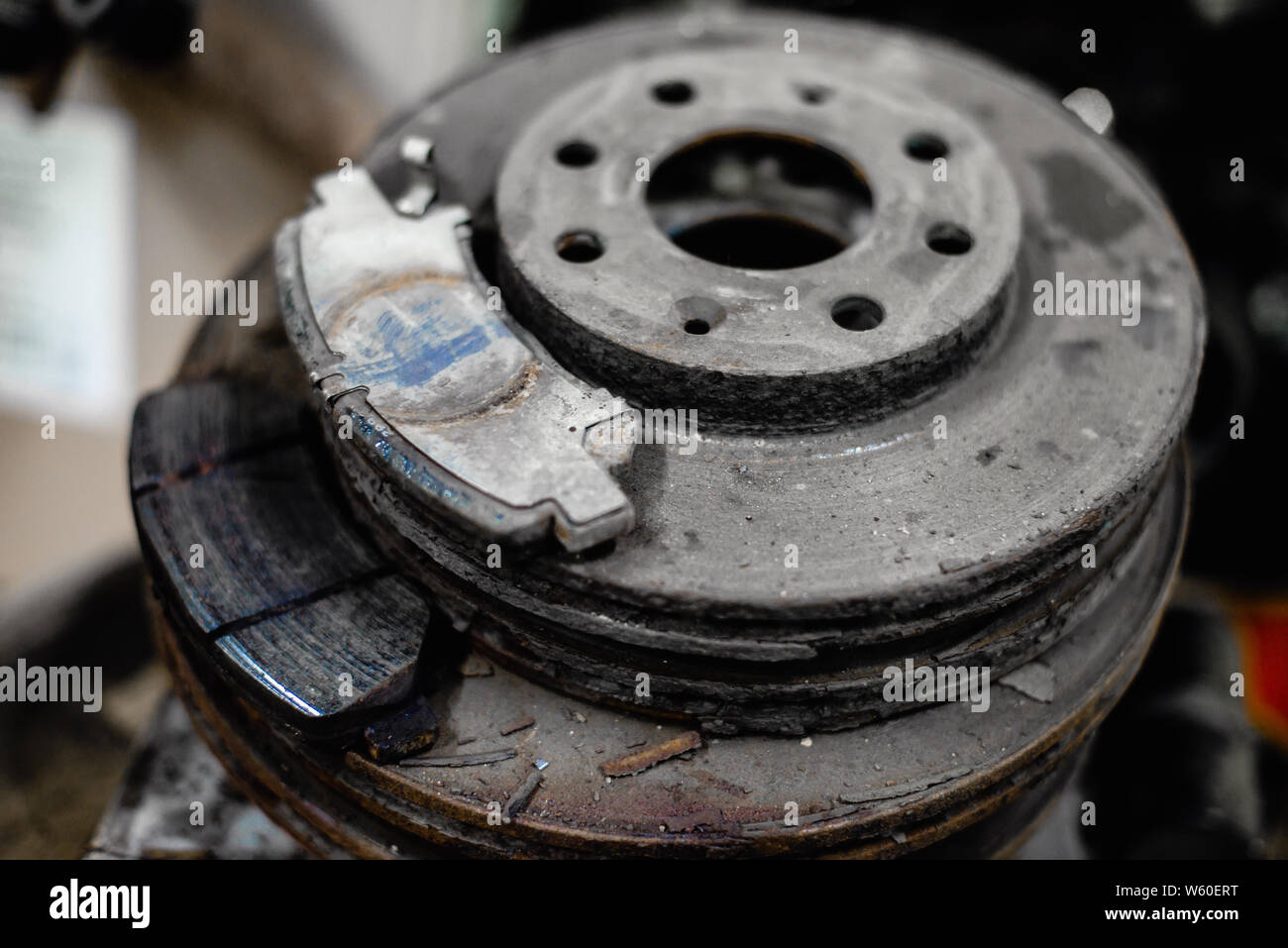 Vehicle brake parts old worn rusty hi-res stock photography and images ...