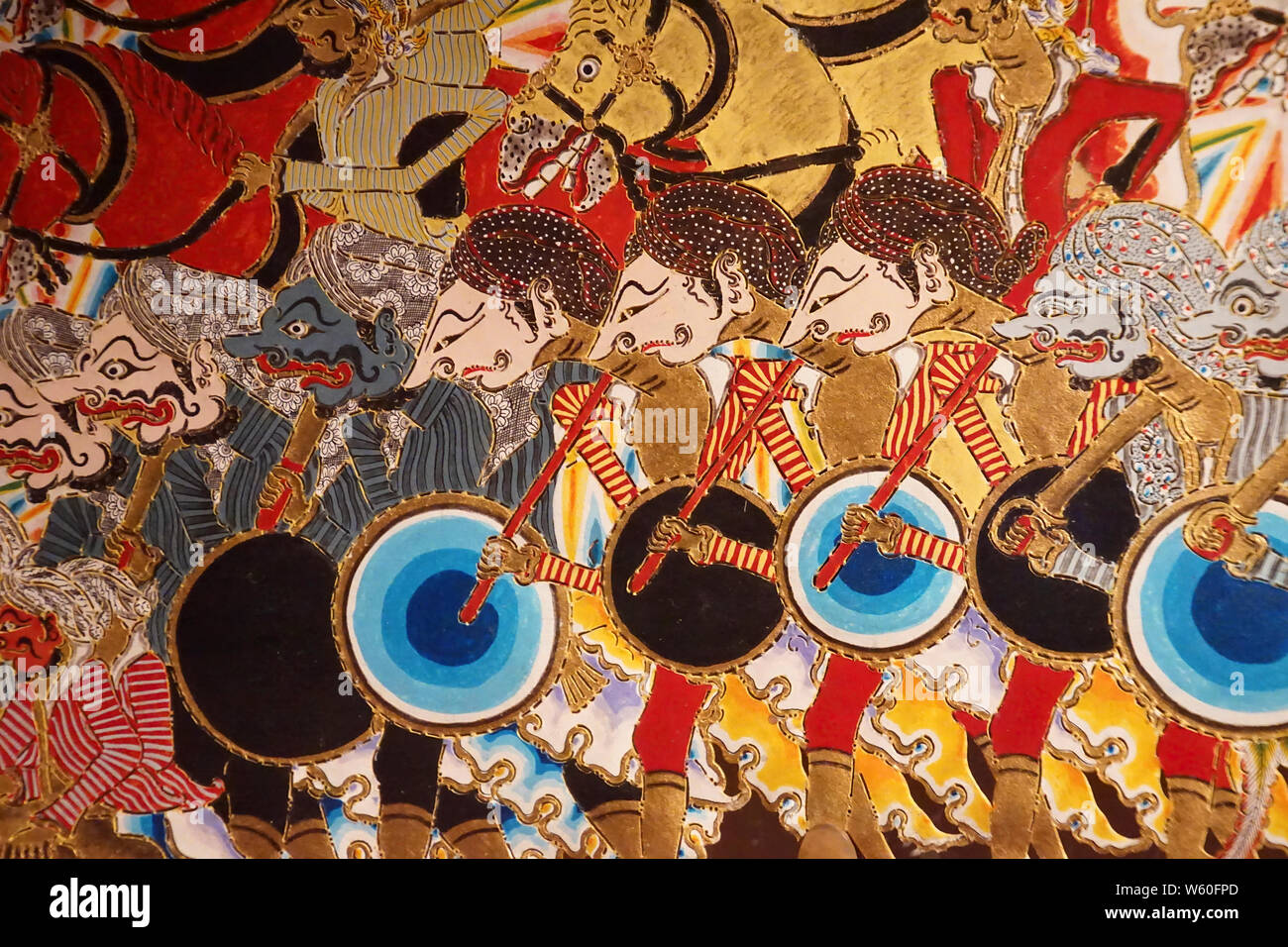 AMSTERDAM, NETHERLANDS - DEC 12, 2018 - Wayang puppets of Dutch ...